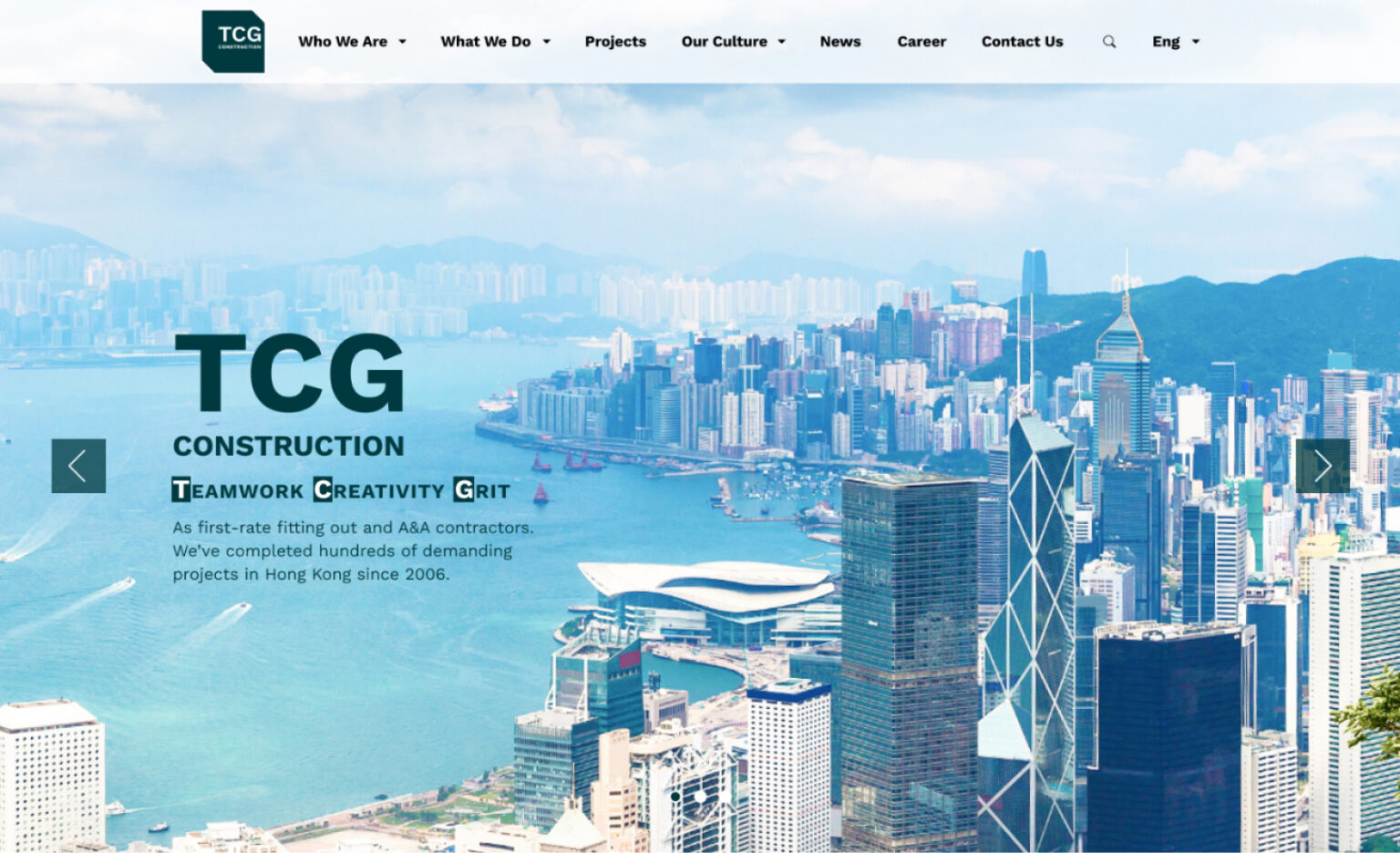 TCG Construction | Web design Hong Kong | Miracle Digital